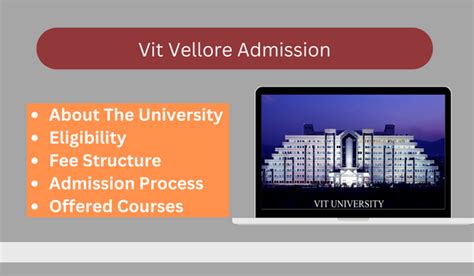 Vit Vellore Admission 2024 25 Last Date Application Form And Courses