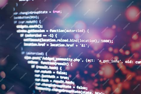 Premium Photo Monitor Closeup Of Function Source Codewriting