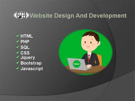 do website design and development javascript html css php sql bootstrap