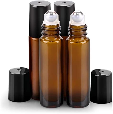 Inice 12 Pack Essential Oil Roller Bottles Amber Glass