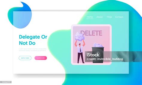 시간 관리 방문 페이지 템플릿입니다 사업가 캐릭터 사용 아이젠하워 매트릭스는 중요하지 않은 비즈니스 작업을 삭제합니다 마감일 조직 목록을 수행할 수 있는 효율적인 제어 만화