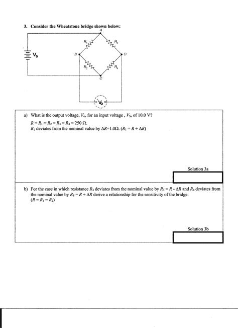 SOLVED Consider The Wheatstone Bridge Shown Below