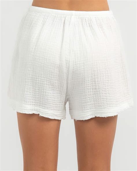 Shop Mooloola Girls Cancun Shorts In White Fast Shipping And Easy