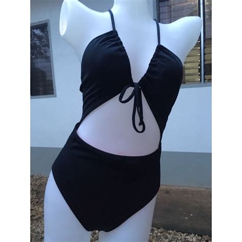 Pink By Victoriasecret Branded Brand New Sexy Black One Piece Swimsuit