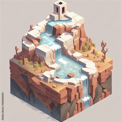 Isometric Environment Game Design Concept Art Stock Illustration Adobe Stock