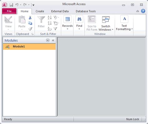 Ms Access 2010 Display Modules In The Navigation Pane
