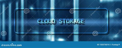 Cloud Computing Technology Internet Storage Network Concept On Blurred Supercomputer Server Room