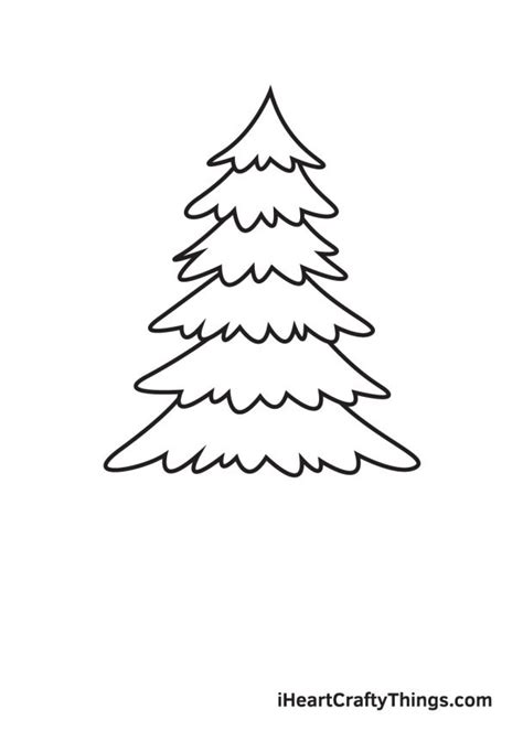 Pine Tree Drawing How To Draw A Pine Tree Step By Step