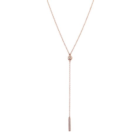 14k Gold Pavé Diamond Lariat Drop Necklace Nana Bijou
