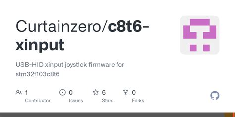 Github Curtainzeroc8t6 Xinput Usb Hid Xinput Joystick Firmware For