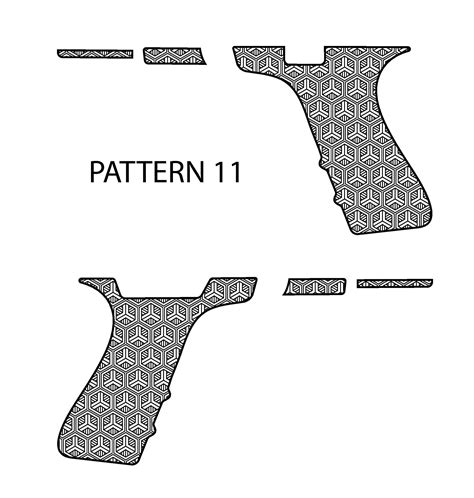 Laser Engraving Stippling Template For Glock 19 Frame Pattern 10 Left Right