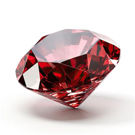 Premium Ai Image Illustration Perfectly Isolated Ruby Red Diamond