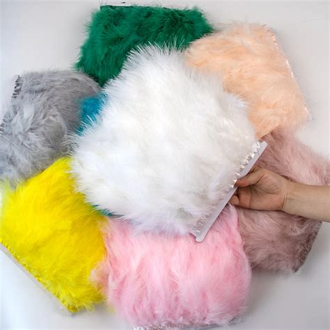 1 M 푹신한 터키 마라보 깃털 트림 리본 웨딩 의류 드레스 장식 액세서리 바느질 깃털 10 15cm 4 6 인치 Aliexpress