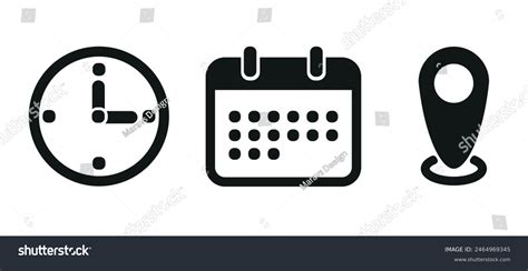 293 Calender Time Location Icon Royalty Free Photos And Stock Images Shutterstock
