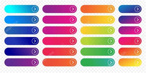 Botón Web Plantilla De Diseño Plano Siguiente Icono De Color Gradiente