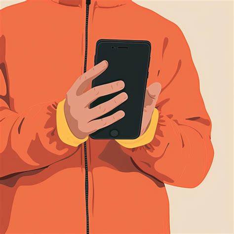 A Man Wearing A Jacket That Says The Phone Premium Ai Generated Image