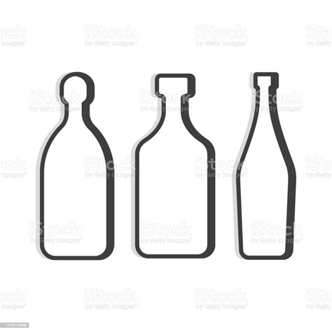 데킬라와 럼 마티니 병 선형 셰이프 간단한 템플릿 격리된 개체입니다 알코올 기관 바 레스토랑 술집에 대한 얇은 라인의 상징 흰색 배경에 플랫 일러스트 0명에 대한 스톡 벡터