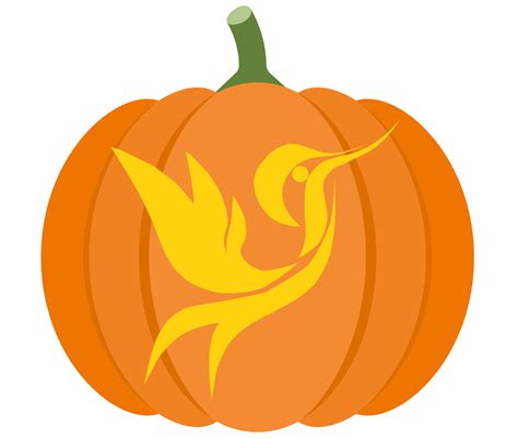 Hummingbird Pumpkin Stencil Free Printable Papercraft Templates