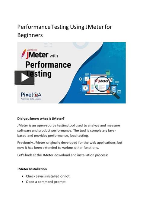 Performance Testing Using Jmeter For Beginners Presentation Free To Download