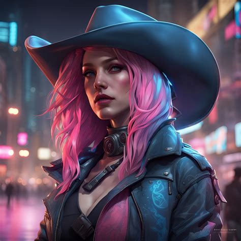 Download Cowgirl Cyberpunk Comic Book Royalty Free Stock
