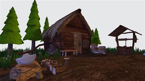 Artstation 3d Cabin House