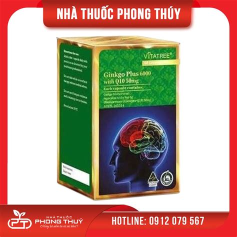 Viên Uống Cải Thiện Trí Nhớ Tăng Tập Trung Vitatree Ginkgo Plus 6000
