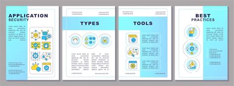 Premium Vector Application Security Features Brochure Template