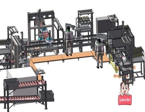 Industrial 3d Model Engine Assembly Line Machine World