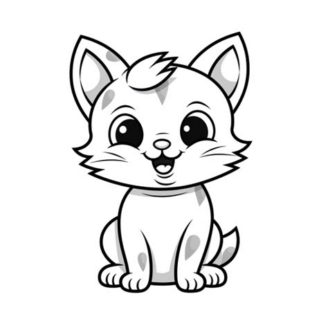 דף צביעה לילדים חתול מגוון ציורים להדפסה חינם פרשת יהדות