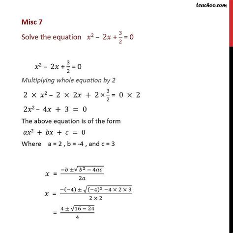 Question 3 Solve X2 2x 32 0 Chapter 5 Class 11