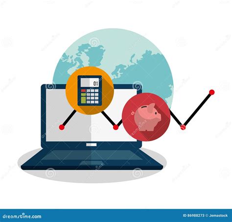 Economía O Imagen Relacionada De Los Iconos Del Dinero Ilustración Del