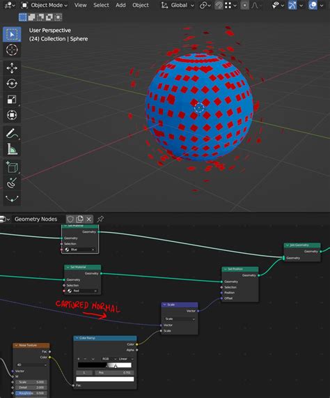 Geometry Nodes Animation Along Normals Animation And Rigging Blender Artists Community