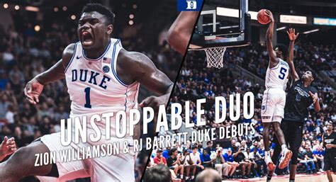 Full Highlights Of Zion Williamson RJ Barrett S Dominant Duke Debuts