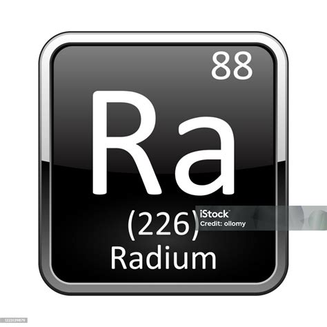 The Periodic Table Element Radium Vector Illustration Stock
