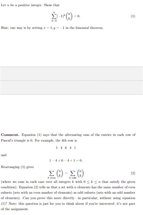 Solved Let n be a positive integer. Show that | Chegg.com