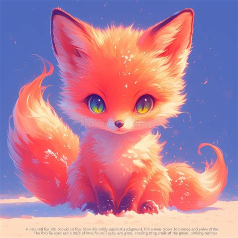 Cute Fox Anime Illustration Stock Illustration Illustration Of