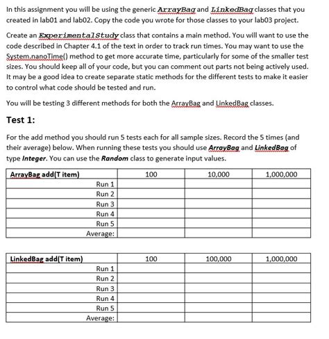 Arraybag Linkedbag And Code From At The Bottom Chegg