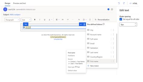Personalize Content Using Pre Defined Dynamic Text Dynamics 365