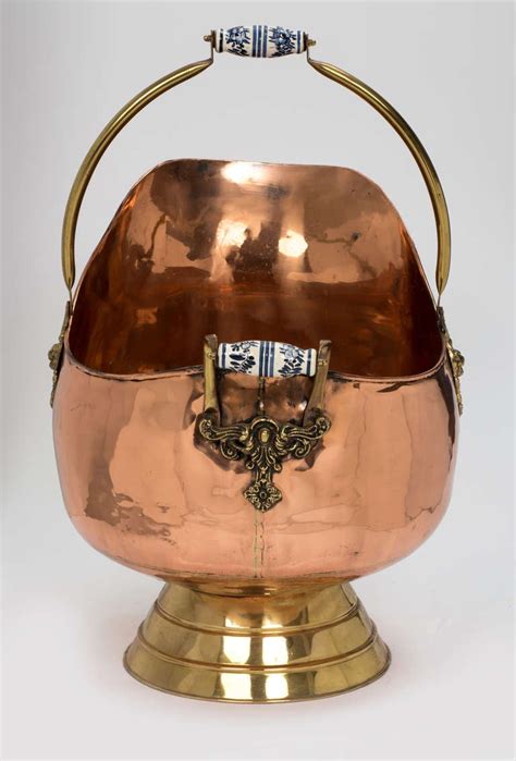 Monumental 19th Century French Copper Coal Scuttle Planter At 1stdibs