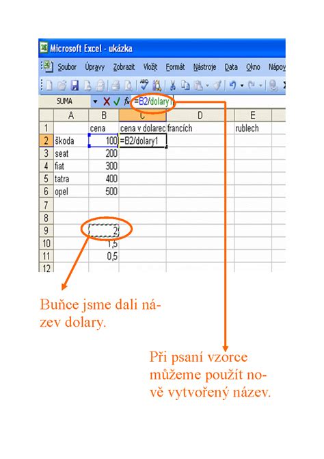 excel vzorce a výpočty
