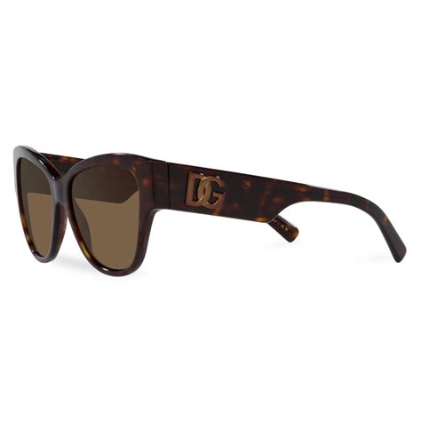 Dolce And Gabbana Dg Logo Sunglasses Havana Dolce And Gabbana Eyewear