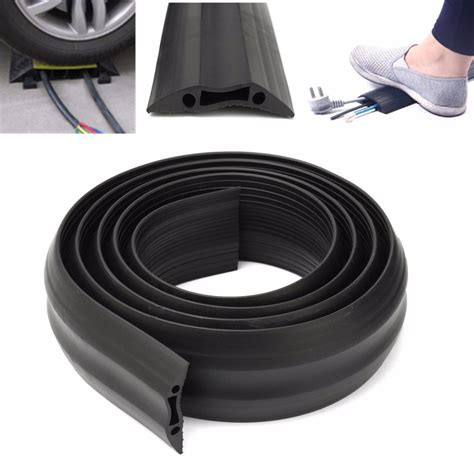 Heavy Duty Rubber Cable Protector Bumper Tidy Floor Trunking Cover