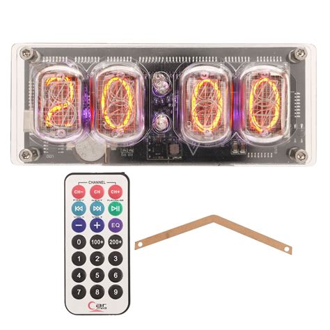 Exquisite Retro Tube Clock Analog And Rgb Digital Display For Desktop