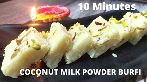Coconut Milk Barfi Coconut Barfi Recipe Using Milk Powder Nariyal
