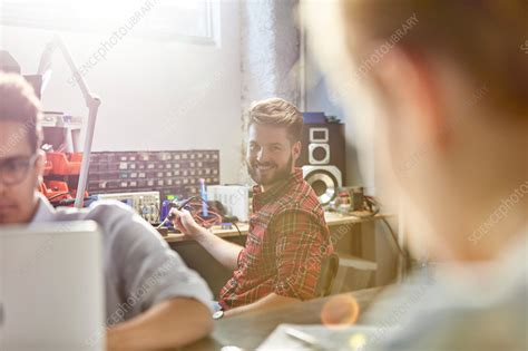 Portrait Engineer Assembling Electronics Stock Image F0193848