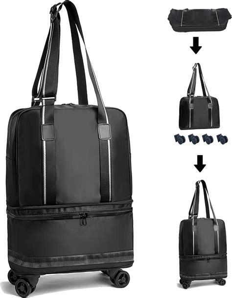 Elda Travel Duffel Bag With Detachable Wheel Rolling Small