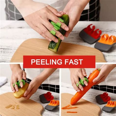 Stainless Steel Sharp Blade Finger Fruit Vegetables Peeler Kitchen