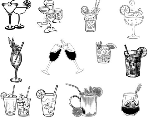 Cocktail Svg Bundle Cocktail Png Bundle Cocktail Clipart Cocktail