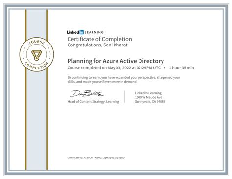 Sani Kharat On Linkedin Certificate Of Completion