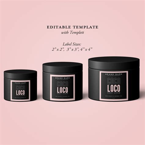 Candle Or Body Product DIY Labels Editable Labels Etsy